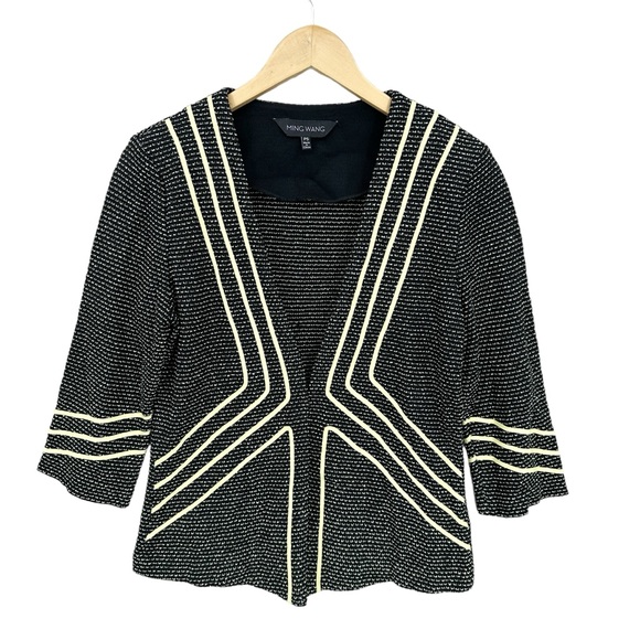Ming Wang | Jackets & Coats | Ming Wang Jacket Single Clasp Knit 34 ...